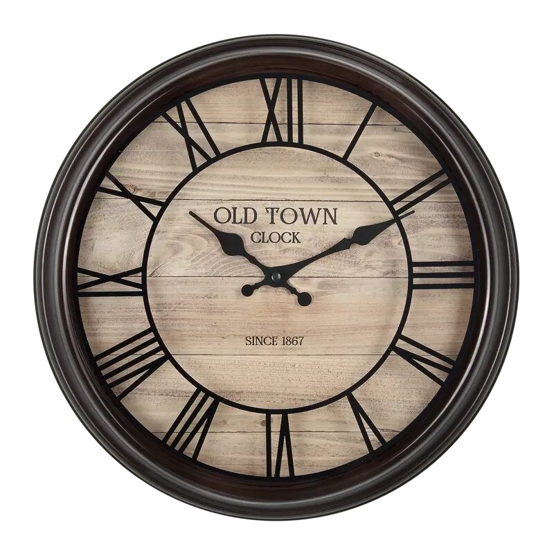 Часы настенные Ретро d30.5 см цвет коричневый