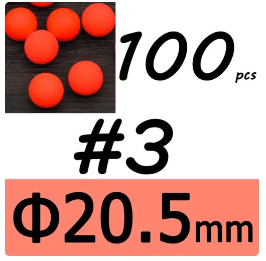 100 шт Поплавки PRO BEROS круглые пластиковые 6,5-27 мм red size3-20.5mm