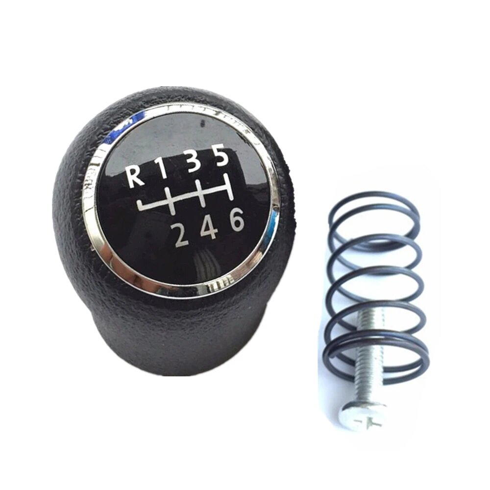 Кожаный чехол-накладка на ручку переключения передач 5/6 скоростей для VW 6 Speed Knob Black