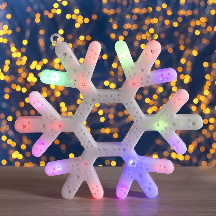 Фигура со светом Luazon Lighting "Снежинка" 30х30 см, пластик, 20 LED, 240V RG/RB (2291968)