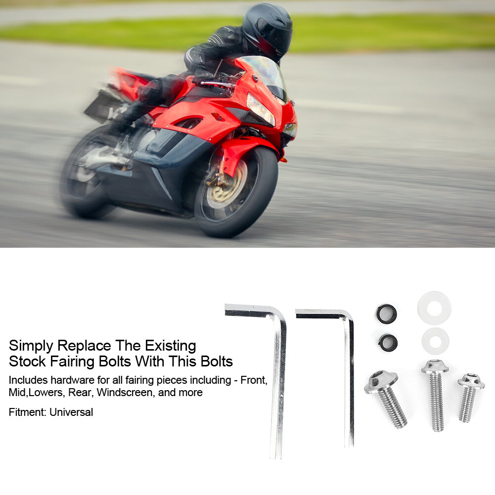 158 шт./компл. универсальный комплект ключей для прокладок болтов обтекателя мотоциклетные аксессуары серебристые