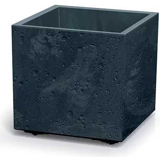 Кашпо для цветов Prosperplast SIERRA 13.5 л, на колесах, квадратное, 38.5 см, антрацит (PPDSI400E-S433)