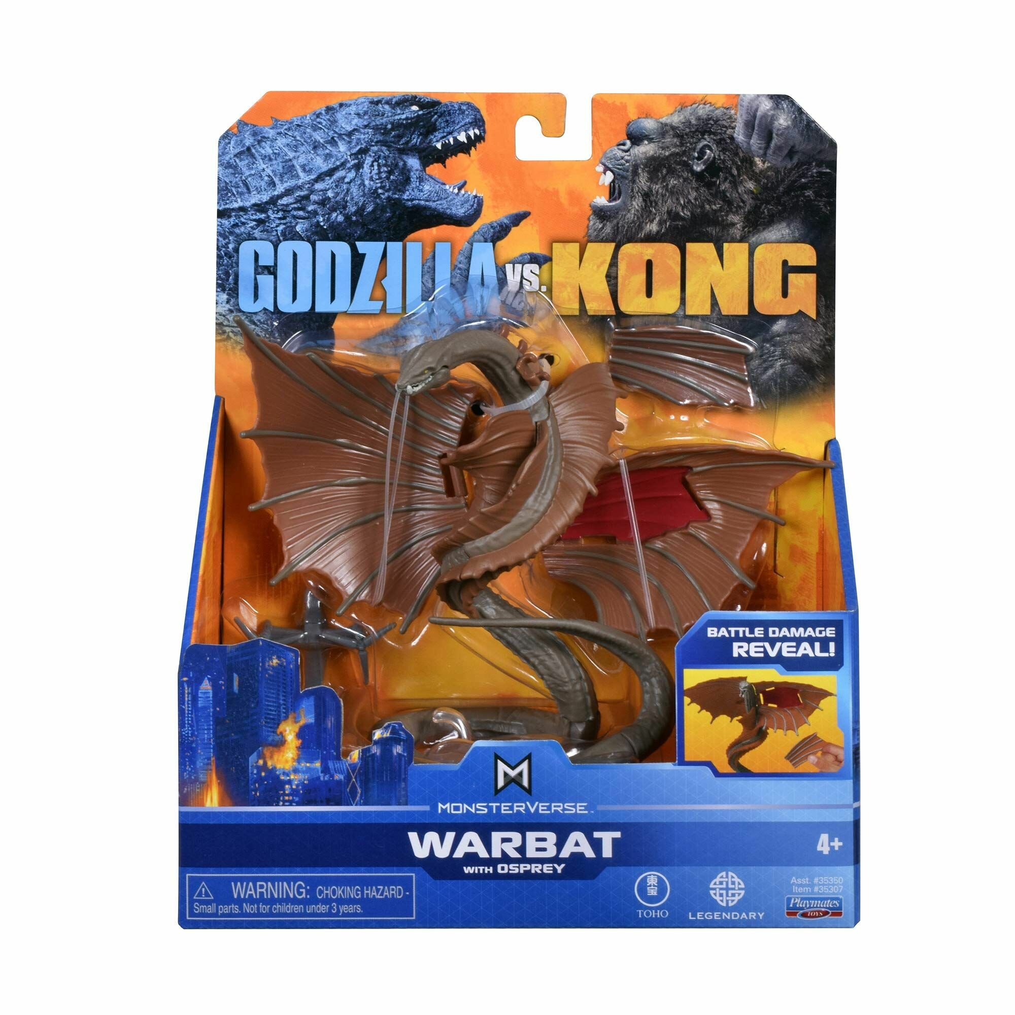 Toho Legendary Playmates Godzilla vs Kong Monsterverse Warbat With Osprey / Игрушечная модель Годзиллы