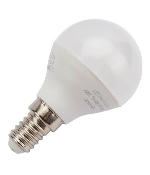 Лампа светодиод. Ecola globe LED Premium 9,0W G45 220V E14 4000K шар (композит) 82x45