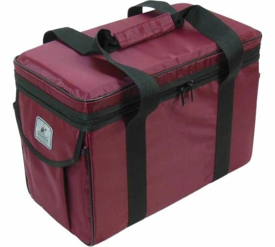 Термосумка термопро, туристическая, бордовая, время сохранения температуры 8 часов