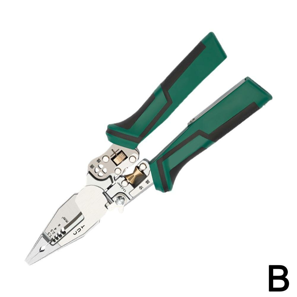 Плоскогубцы многофункциональные 9 в 1, пассатижи универсальные кусачки для проволоки и проводов. из высокоуглеродистой стали, Ручка для тестирования