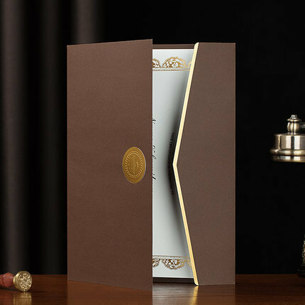 Сертификат Shell, формат А4, кофейный цвет, золотая фольга