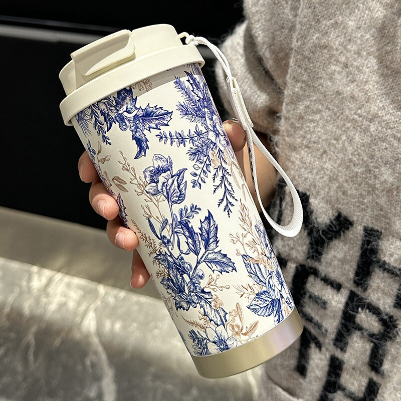 Новая термокружка из нержавеющей стали 316, стильная и дорогая, с двойными стенками, в форме ландыша.