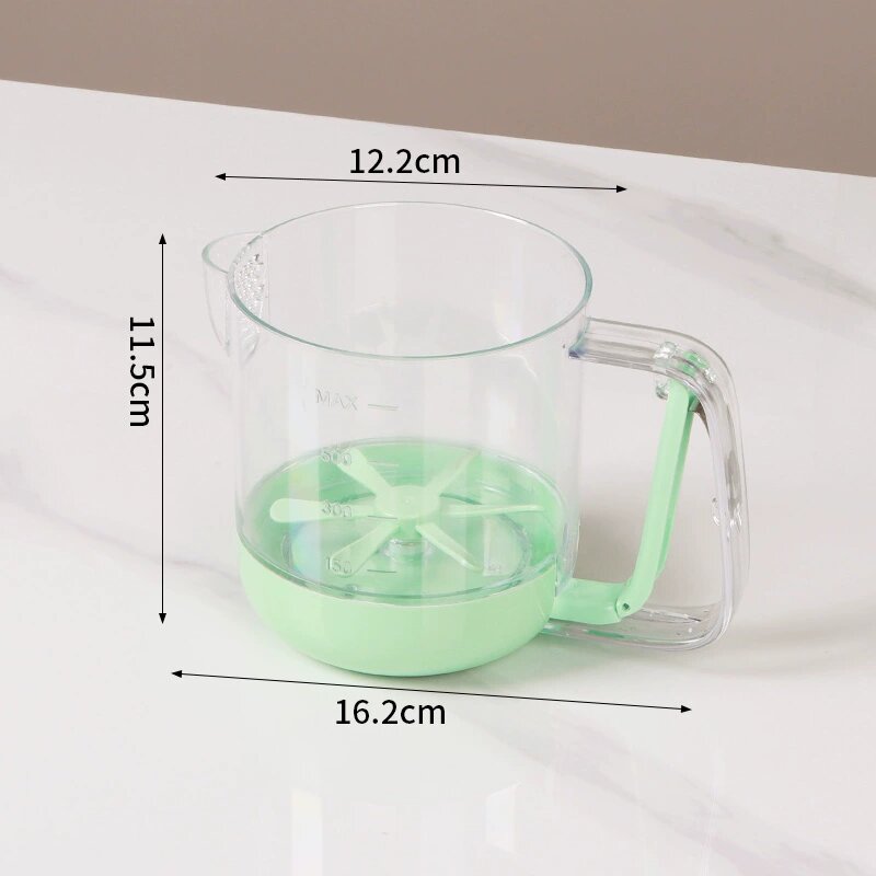 Многофункциональная чаша-взбивалка для яиц, бытовая ручная мешалка для взбивания яиц и сливок, большой объем зеленый