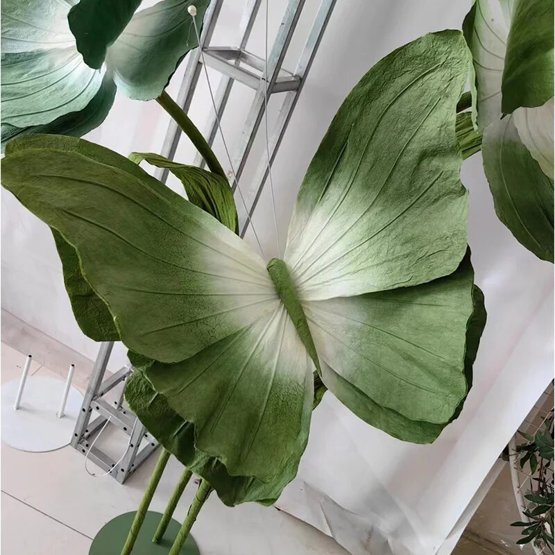 Искусственная бумажная бабочка для декора Зеленый, 50cm, Зеленый, grass green