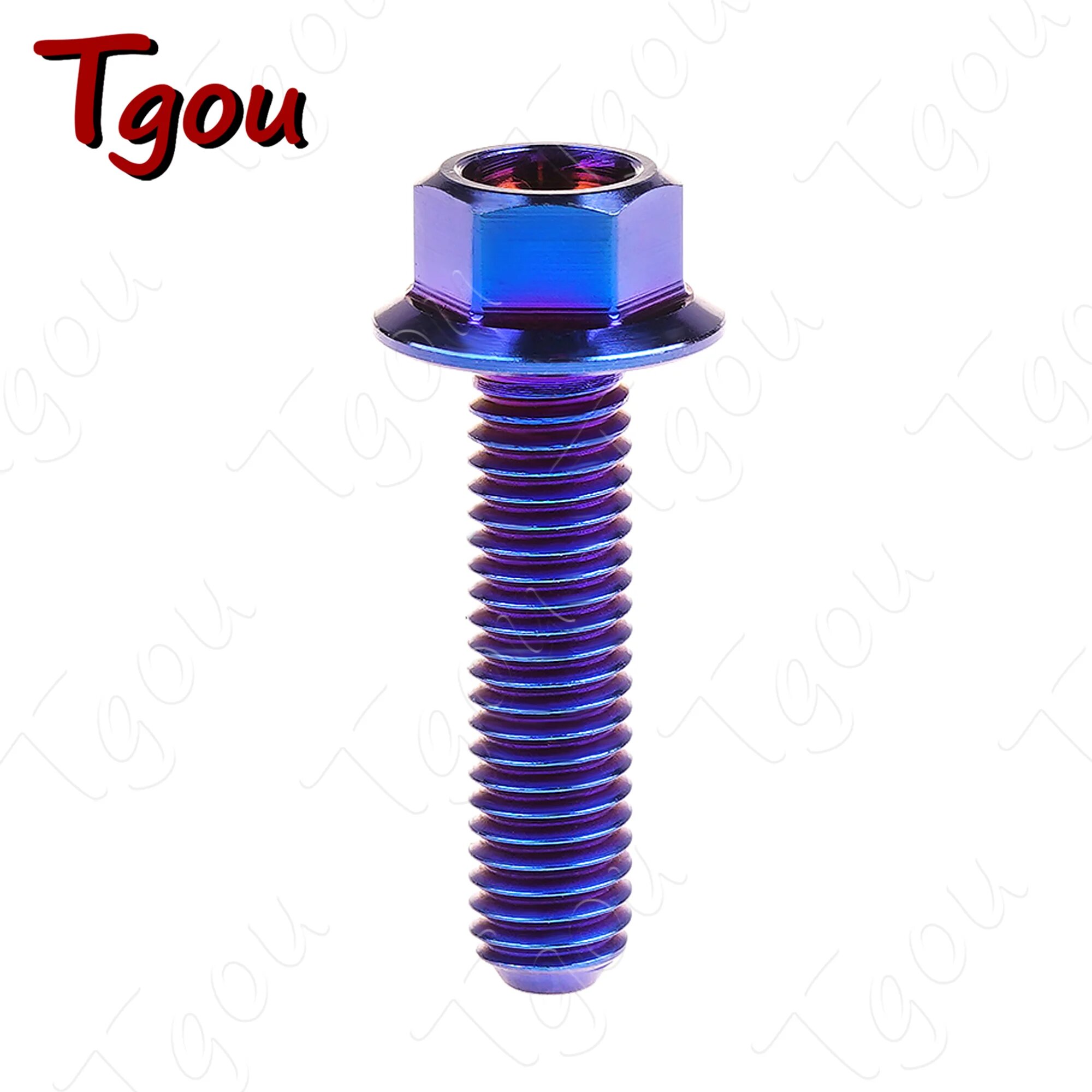 Титановые болты Tgou M5/M6 разных длин М6, Burnt blue, 15mm