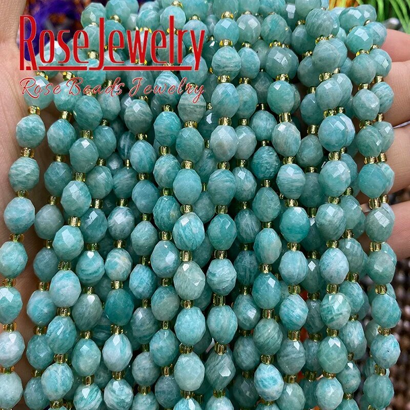 Бусины из камня Rose and Beads 6x8 мм 6x8mm 40pcs, Amazonite