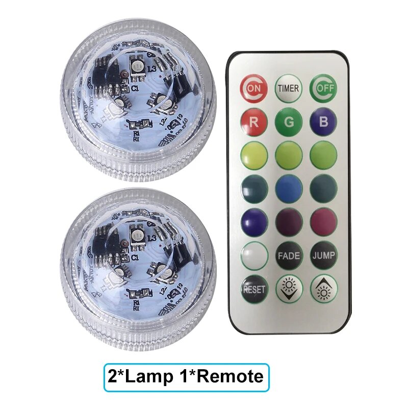 Подводные RGB огни Xsky 2Lamp 1Remote