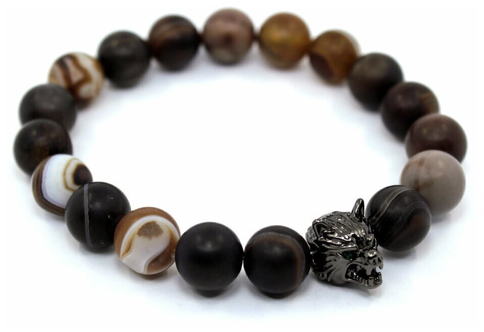 Браслет-нить, агат