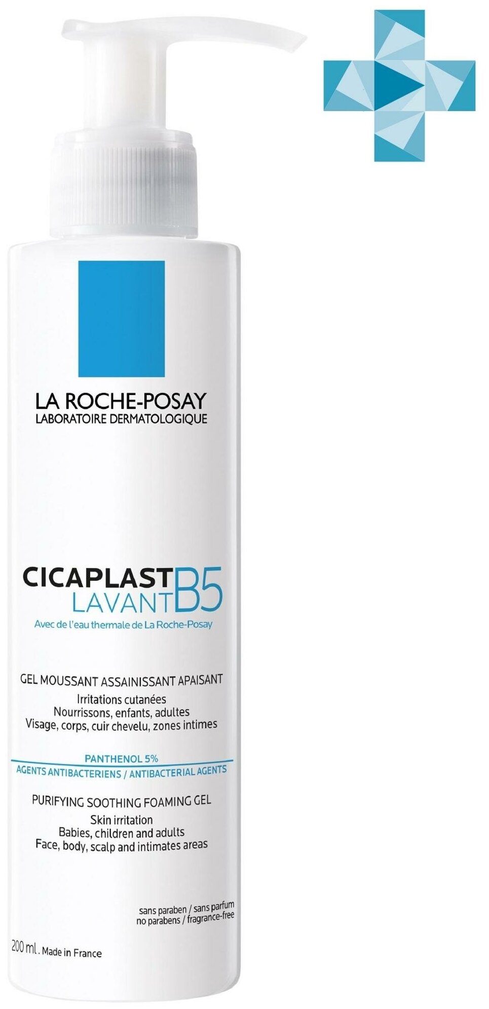 Очищающий гель Lavant B5 для чувствительной и склонной к раздражению кожи лица и тела, 200 мл