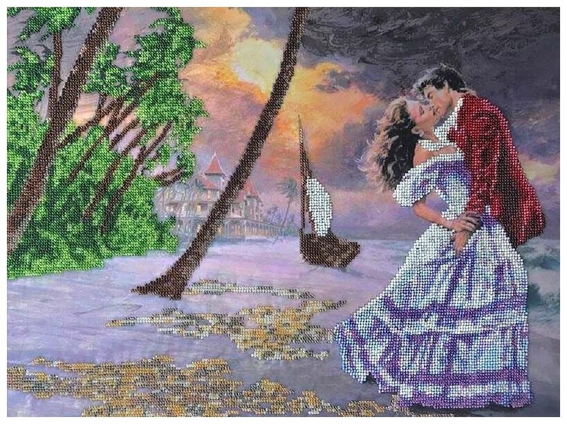 Набор для вышивания бисером FeDi "Романтика", 33x48 см