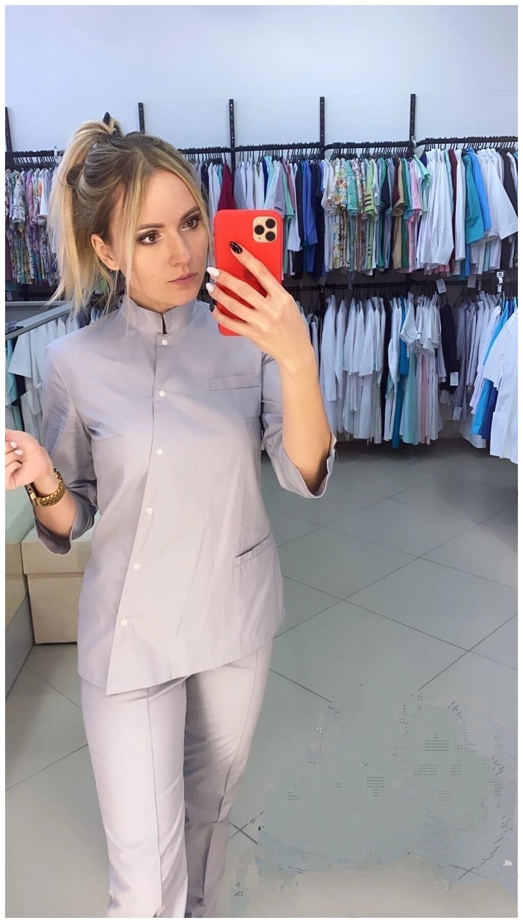 Костюм Кристина(серый) медицинский женский