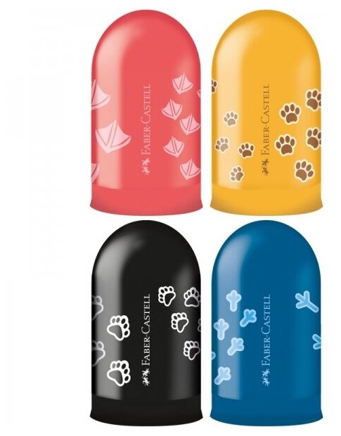 Faber-Castell Точилка пластиковая "Jelly", 1 отверстие, контейнер, ассорти sela25