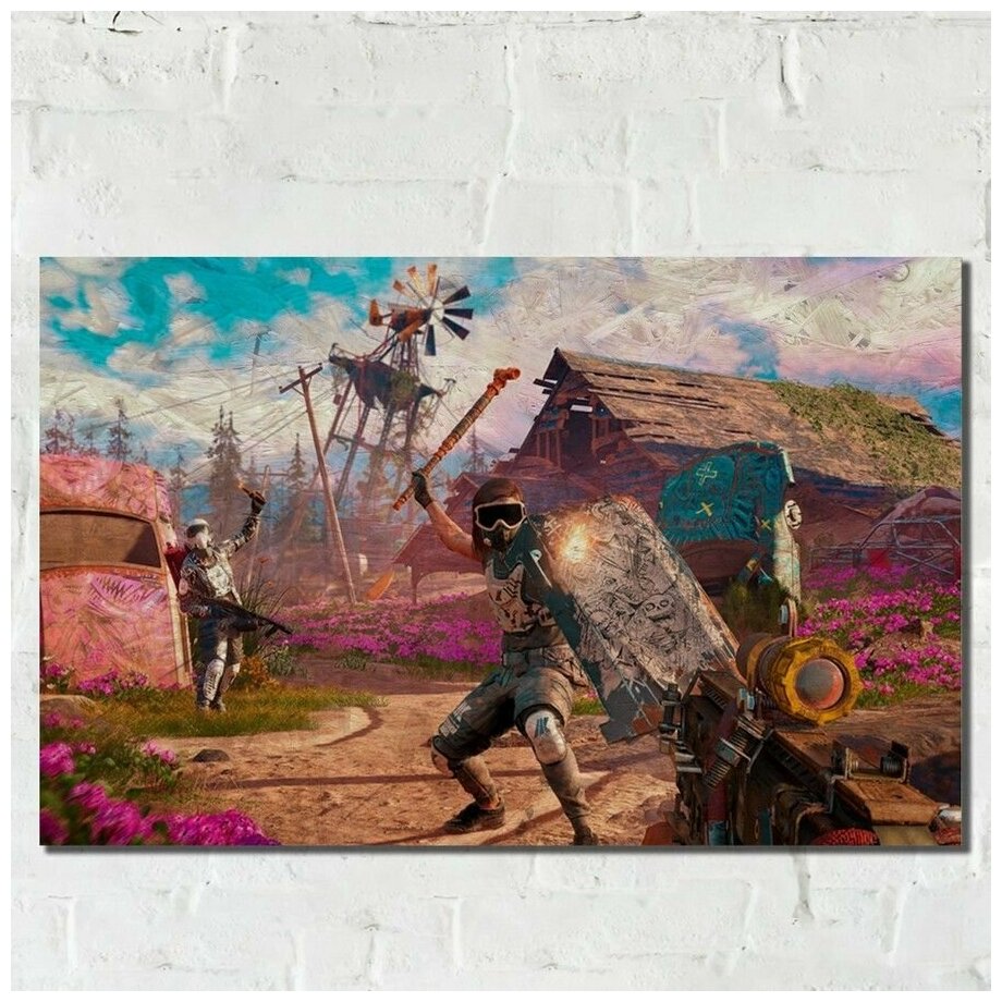 Картина интерьерная на рельефной доске, рисунок ОСП игра Far Cry New Dawn - 11587