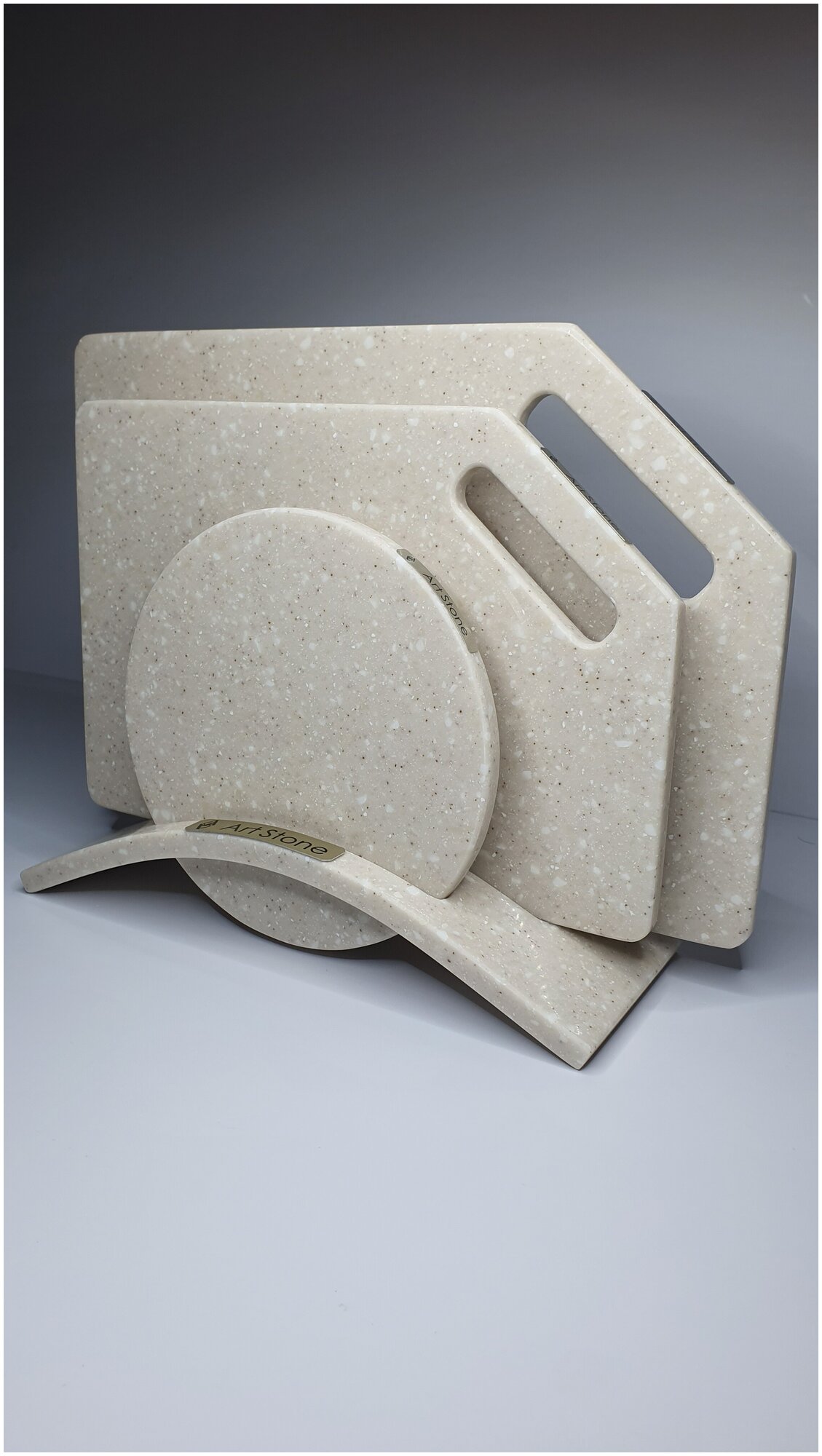 Разделочные доски Art Stone, Sea Oat, 3шт, бежевый/крошка