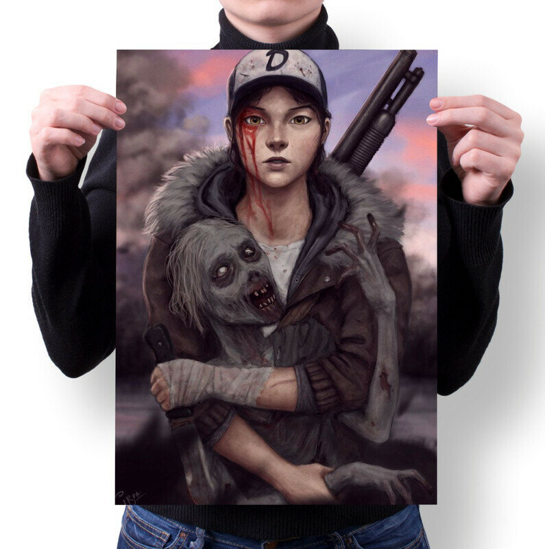 Плакат А3 Принт "Ходячие мертвецы, игра" - 4