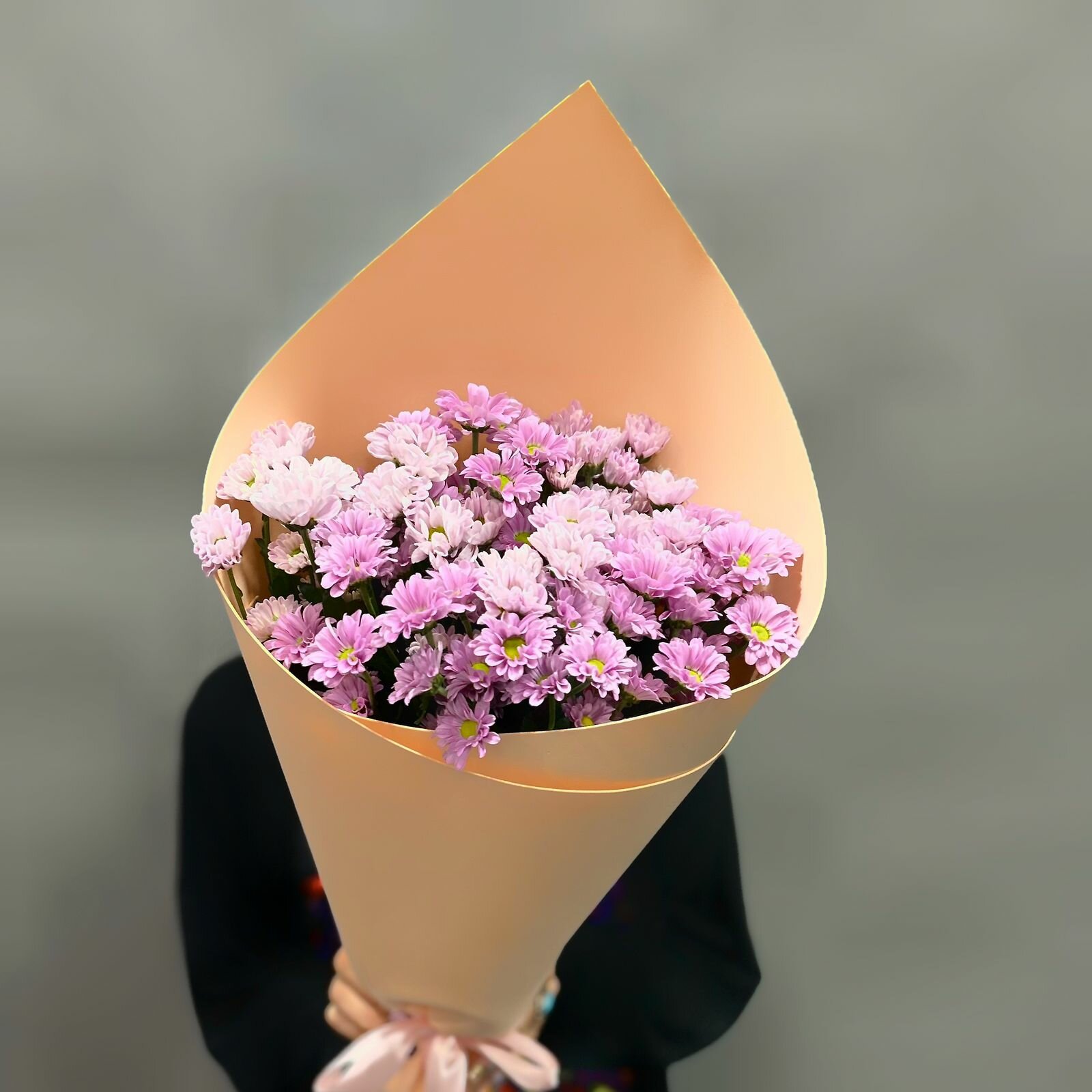 Букет из сантини в персиковом фоамиране