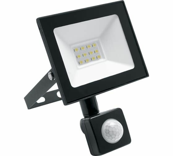 Прожектор с датчиком 20W 6400K IP65 SAFFIT чёрный