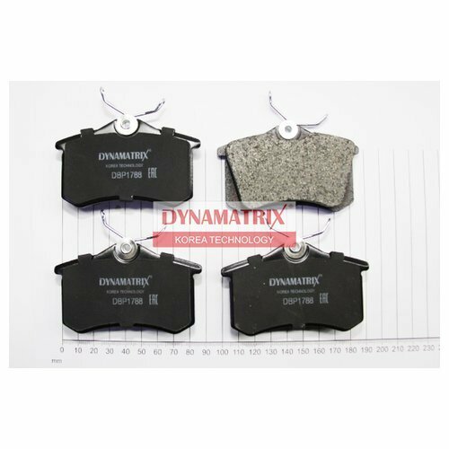Комплект задних тормозных колодок Dynamatrix-Korea DBP1788