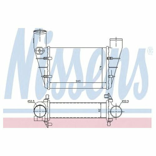 Интеркулер Nissens 96896 для Audi A4, A6; VW Passat