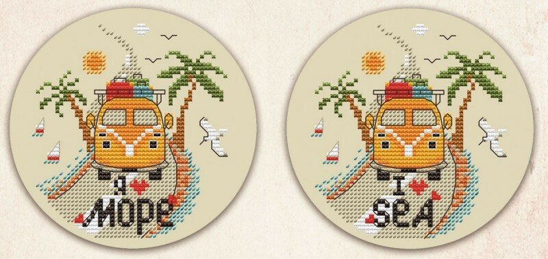 Набор для вышивания Neocraft #НК-04b Я люблю море, Счетный крест, 13 х 13 см