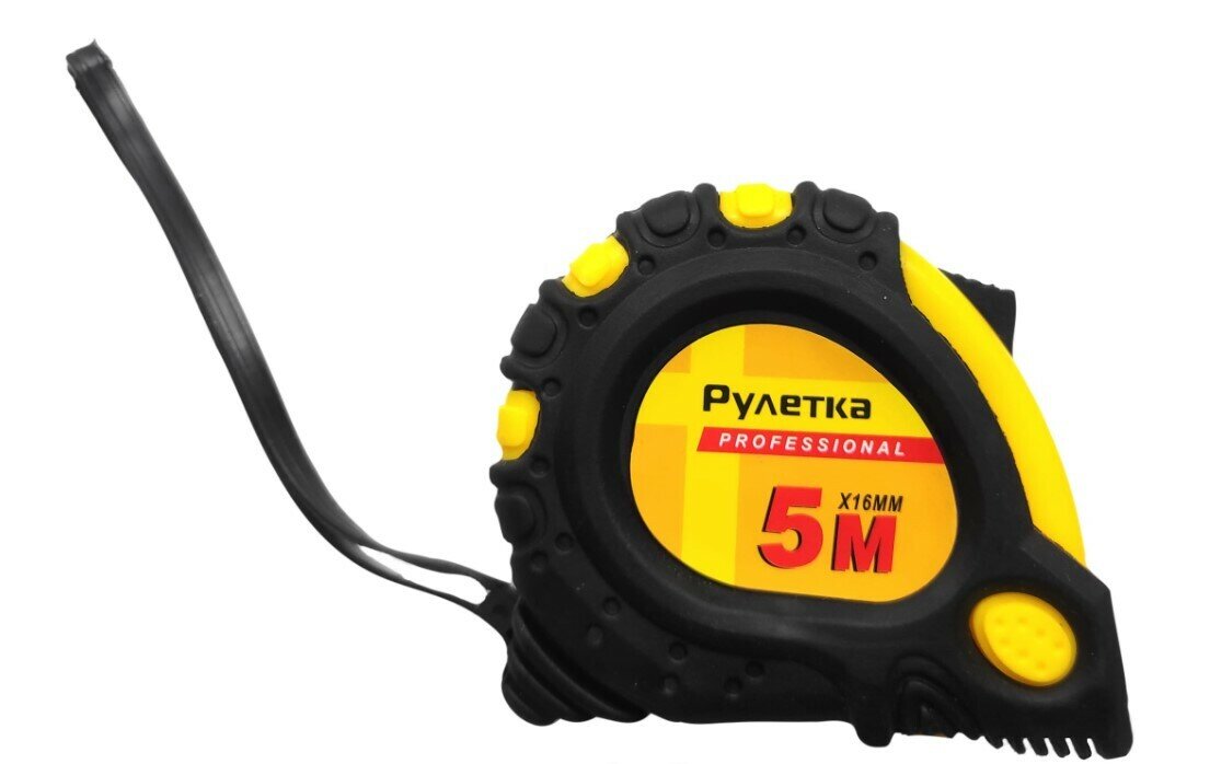 Рулетка прорезиненная Стандарт, длиной 5м