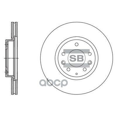 Диск тормозной передний вентелируемый Mazda 6 1.8-2.3/2.0Di 02> Sangsin brake арт. SD4417