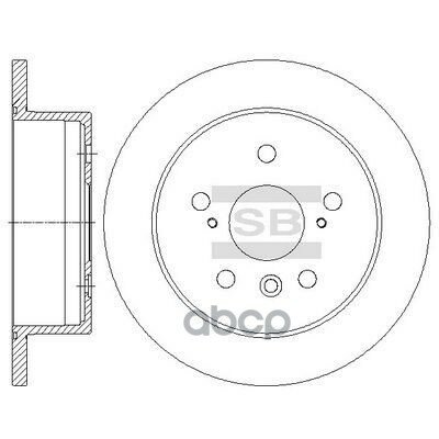 Диск тормозной задний! Toyota Camry 2.2-3.0 91> Sangsin brake арт. SD4051