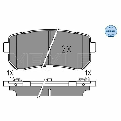 Комплект задних тормозных колодок Meyle 025 256 7716 для Hyundai Creta (2016-н. в.), Hyundai Kona (2017-н. в.), Kia Optima (2015-н. в.)