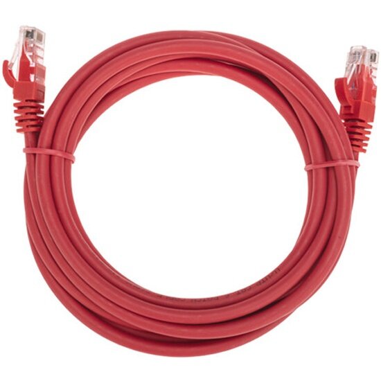 Патч-корд U/UTP Rexant cat 6, медь, LSZH (негорючий), 3 м, RJ45-RJ45, 26AWG, красный