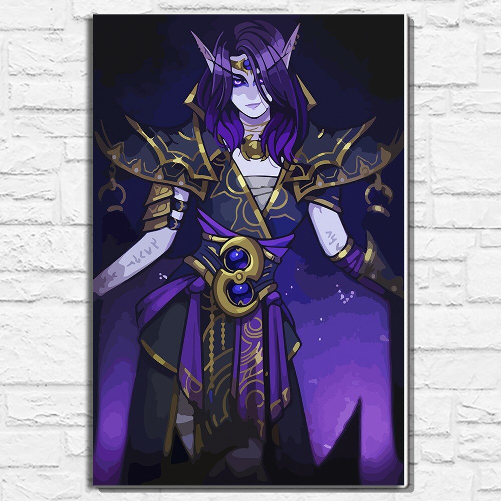 Картина по номерам на холсте игры world of warcraft (ксалатат, the war within, боги) - 14600 60х40