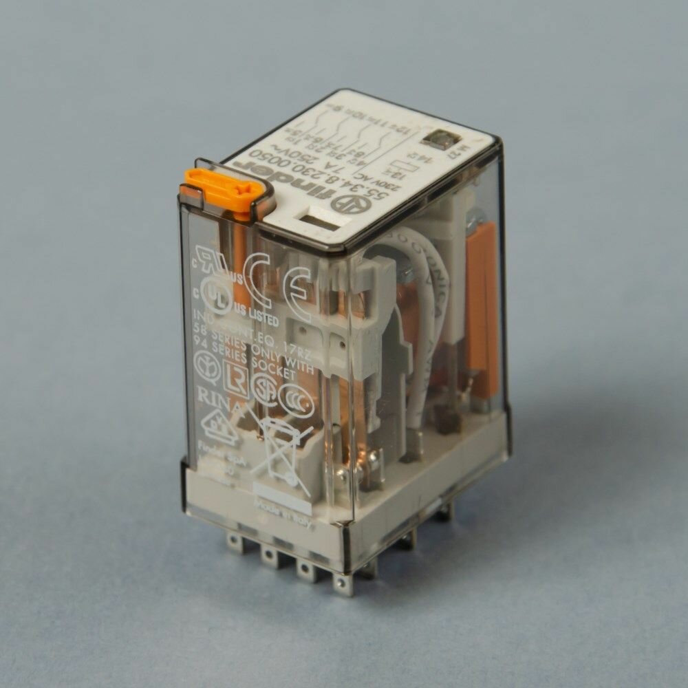 55.34.8.230.0000 Универсальное реле, 230В AC, 7 А, 4CO, Finder