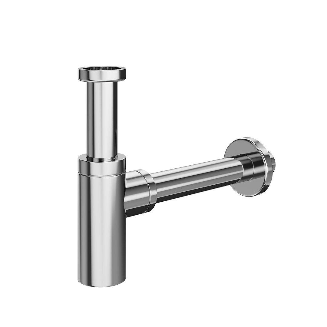 Alcaplast Сифон для умывальника Ø32 DESIGN, цельнометаллический круглый A400