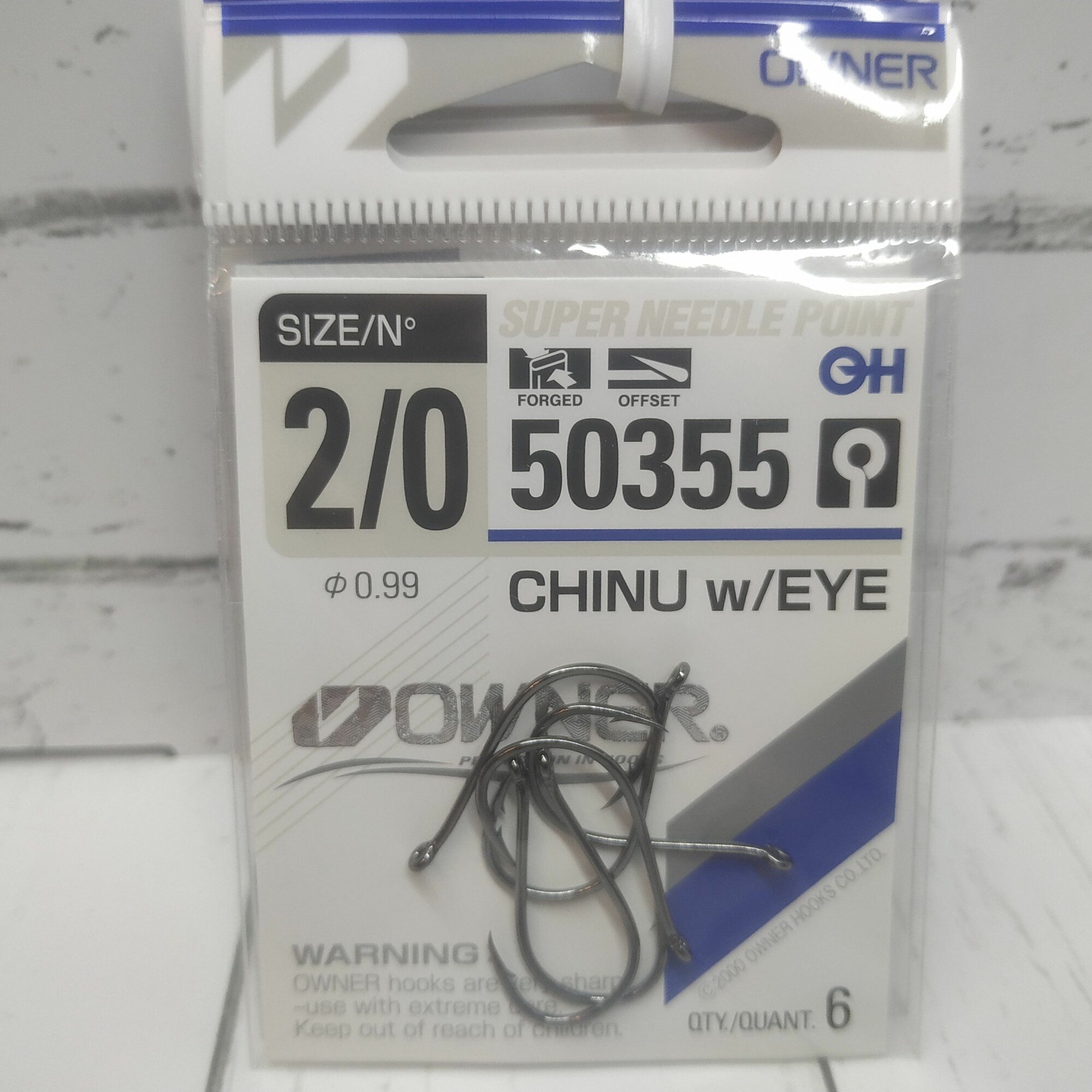 OWNER Крючок рыболовный 50355 CHINU w/EYE BC "ORIGINАL" №2/0-5уп (30шт)