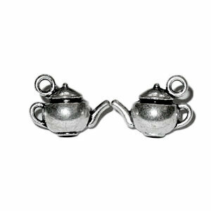 Подвеска, 18х13мм, чайник круглый, базовый материал - цинковый сплав, стиль тибетское серебро, 2 шт.