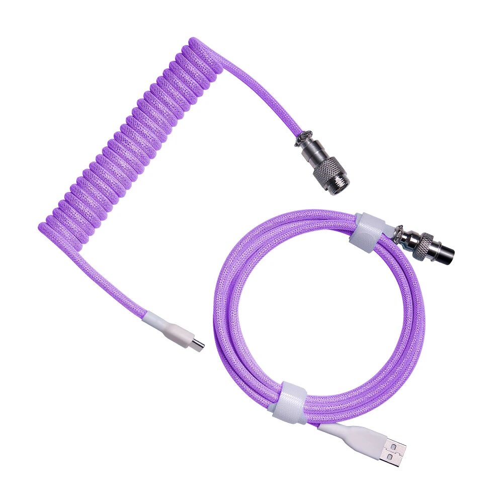 Механическая клавиатура авиационный кабель Type-C Purple