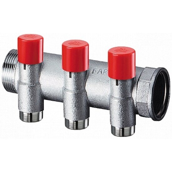 Коллектор Far 1" с 3 отв. 3/4" EUROKONUS