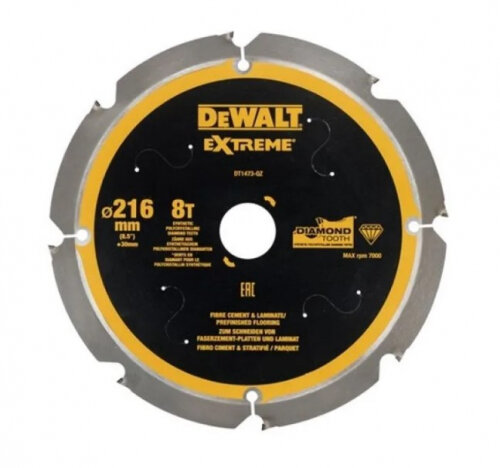 Пильный диск по фиброцементу Dewalt DT1473-QZ, 216x30мм x8T