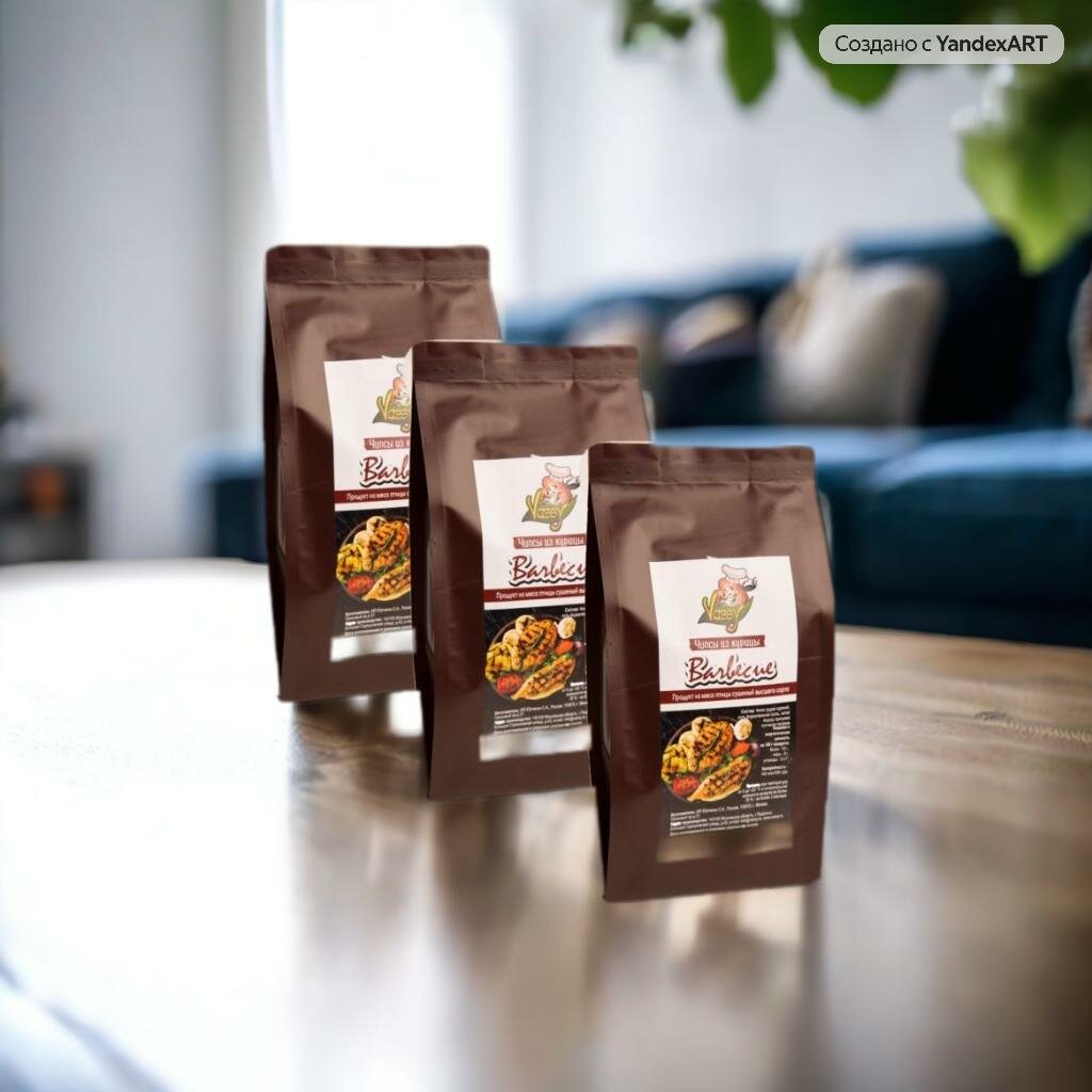 Чипсы Vassy Из Мяса Курицы "Barbecue", 50 Гр. х 3 шт. Big Pack