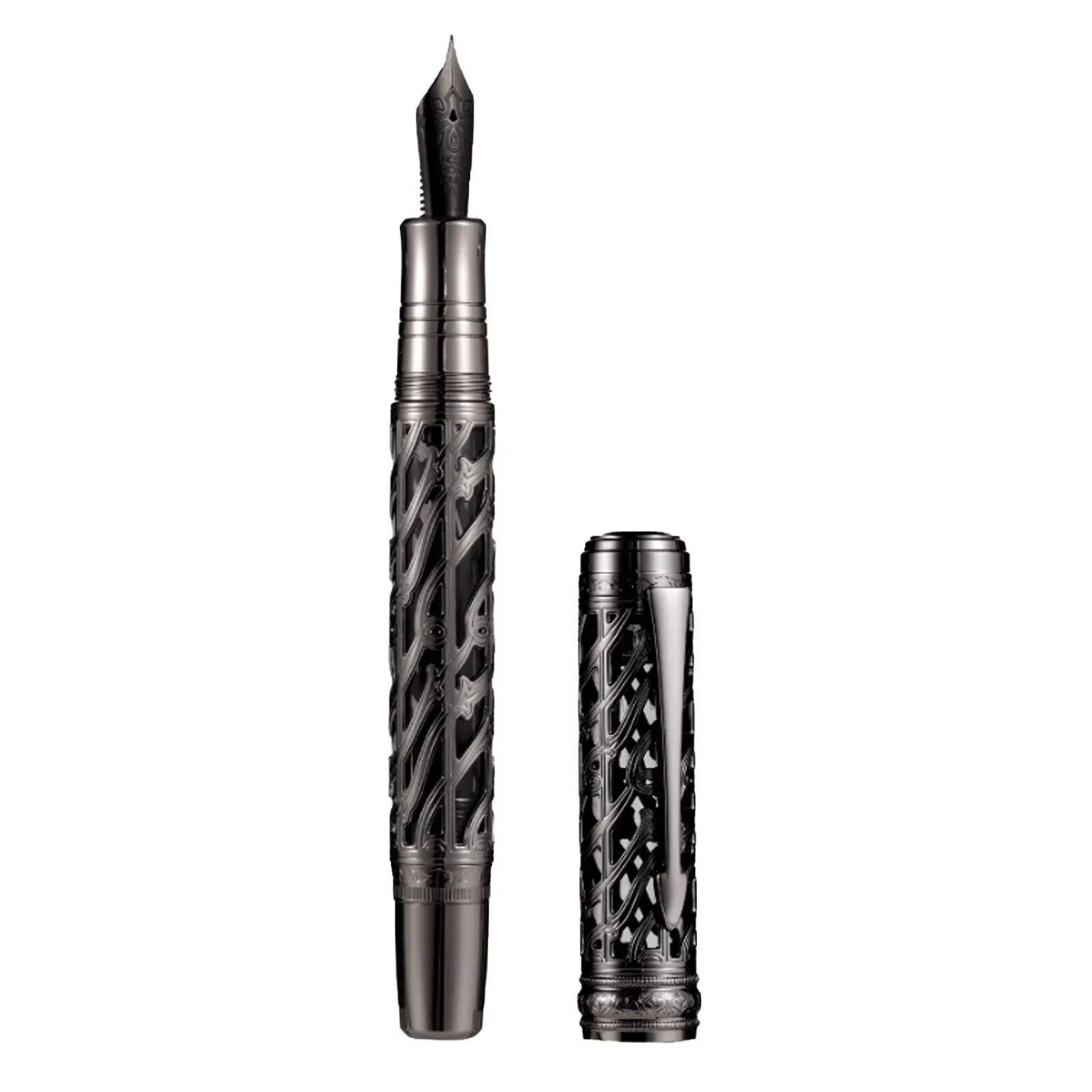 Перьевая ручка Hongdian A6 EF/F 35# Черный, F, BK