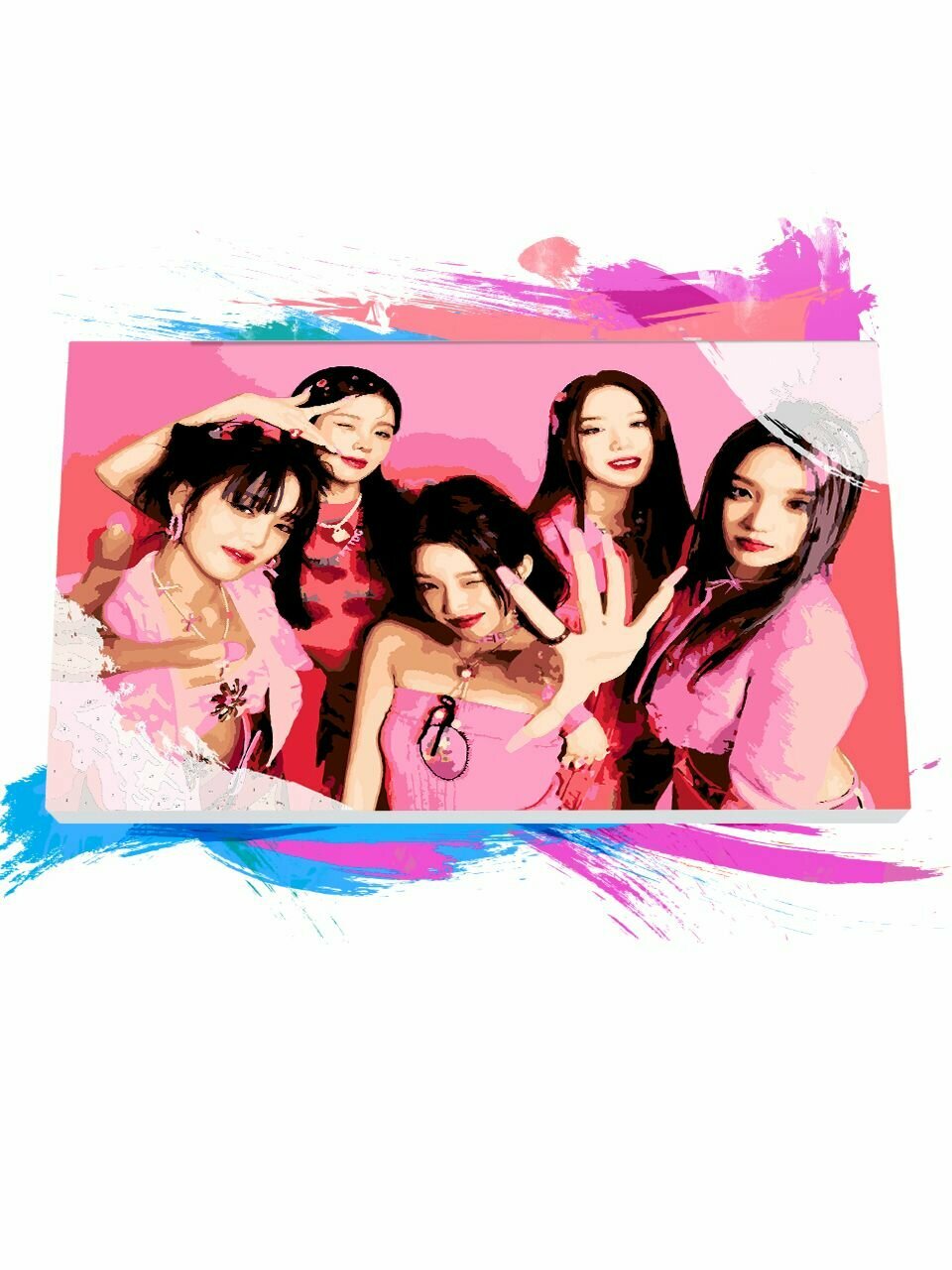 Картина по номерам на холсте (G)I-dle, 60 х 90 см