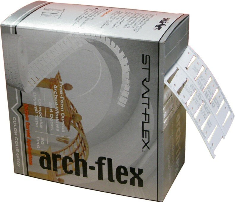 Лента угловая, радиусная, арочная ARCH-FLEX / арх-флекс (армирующий композитный профиль) в рулоне L=30м, STRAIT-FLEX
