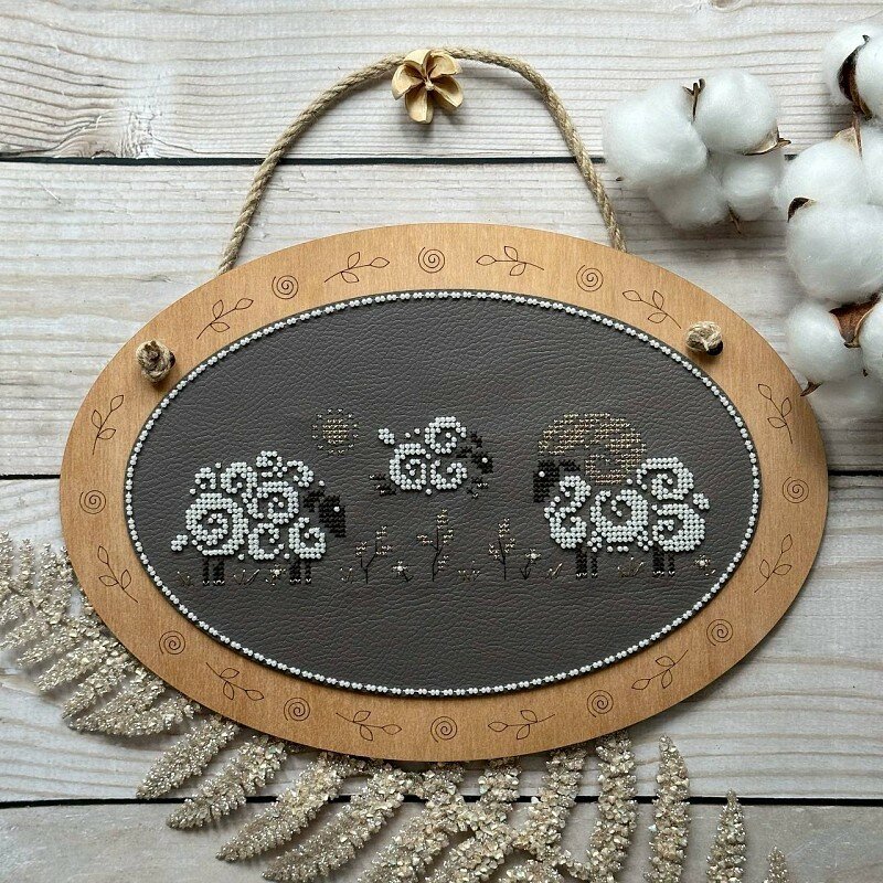 Набор для вышивания Neocraft НК-06k Овечки, Счетный крест, 30 х 21 см