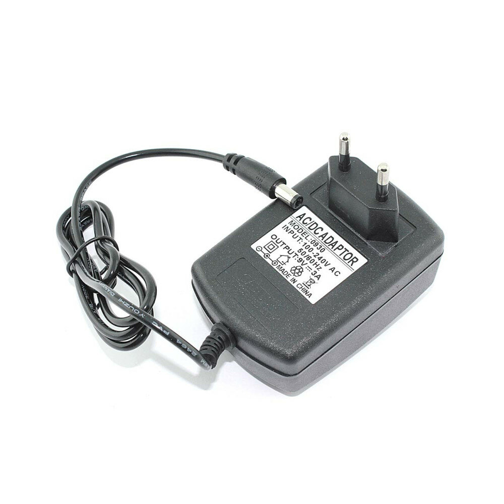 Блок питания 9V 3A 27W 5.5x2.5mm, для ТВ-приставок, роутеров, сплиттеров, свитчей и других устройств
