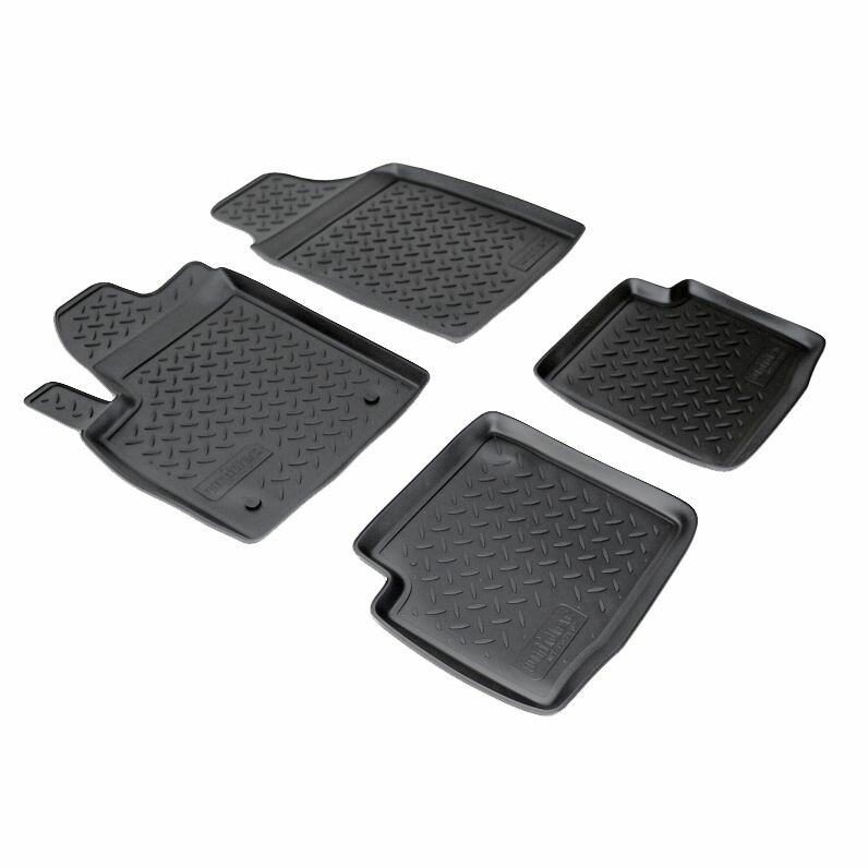 Ковры в салон Norplast/Unidec для Fiat 500 (2008-)Полиуретан, Черный, арт. NPL-Po-21-02 (Черный)